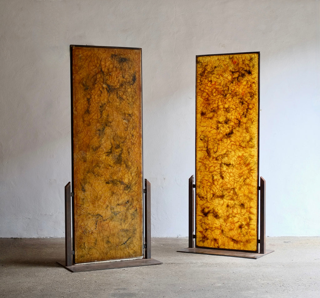 Pair Of Large Resin Screens – punch the clock