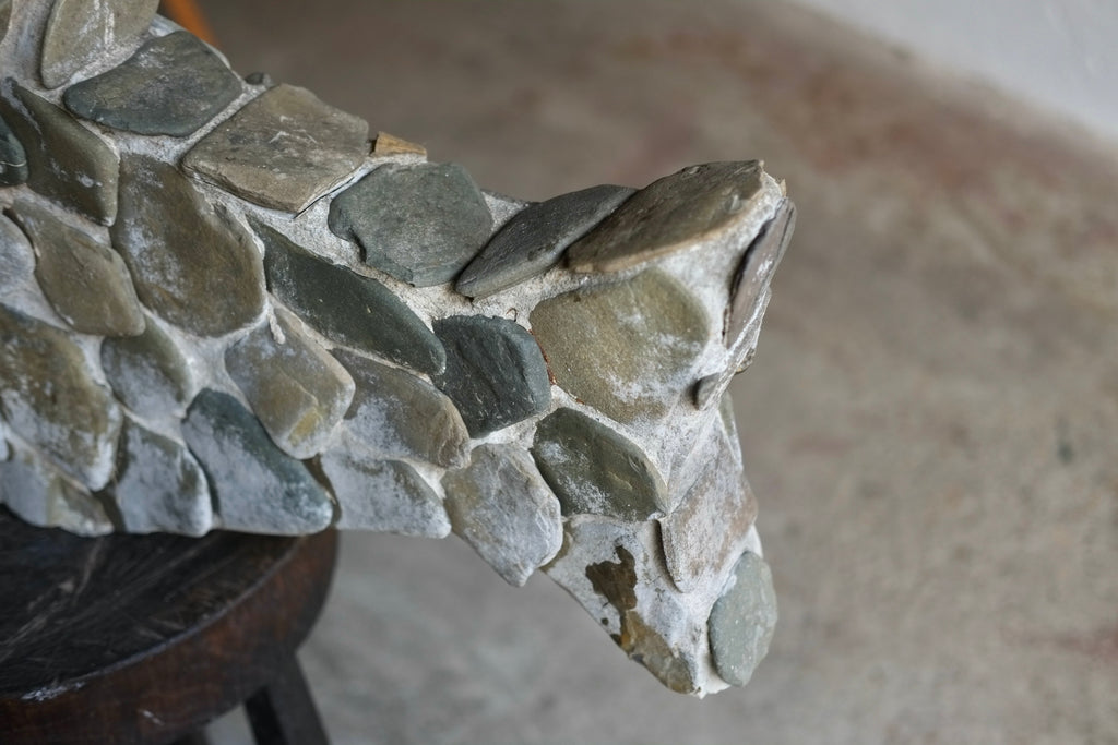 Stone Fish Sculpture – punch the clock