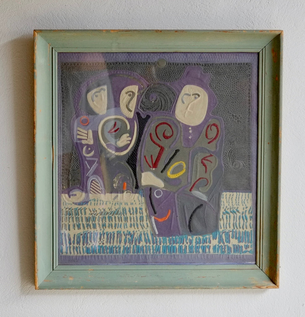 British School Monoprint – punch the clock