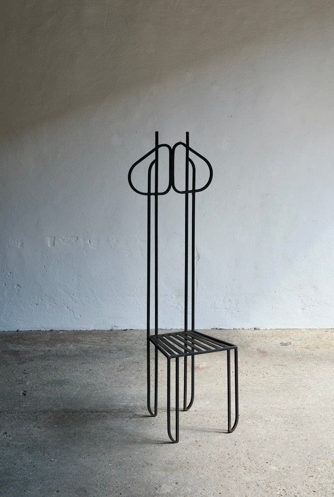 Artisanal Metal High Back Chair – punch the clock