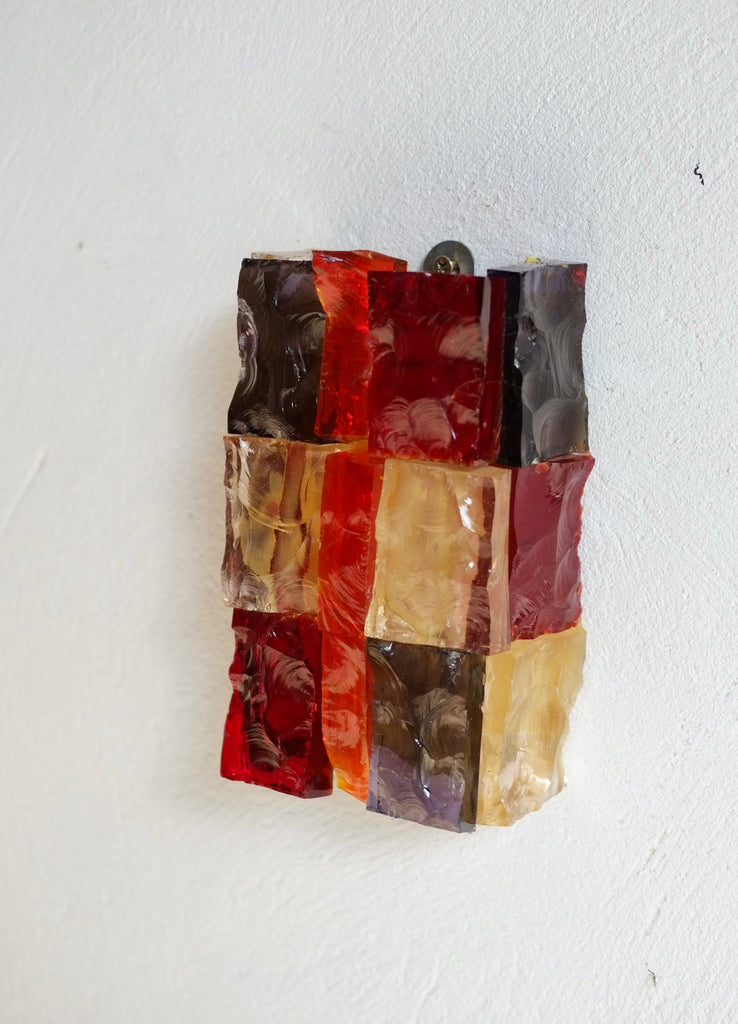 Jean Simon Labret Glass Sconces, 1970's – punch the clock