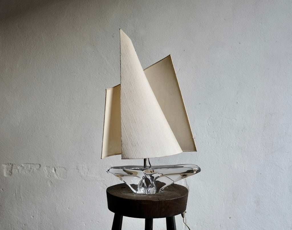 1960's Daum Crystal Sailboat Lamp – punch the clock